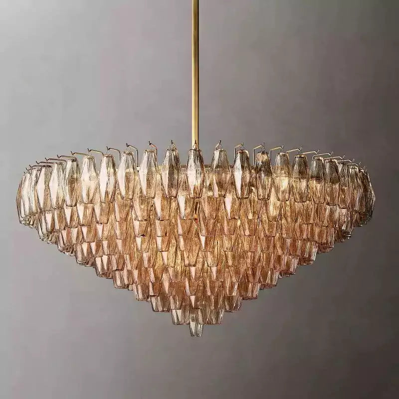 KL Chiaray Smoke Glass Tiered Round Chandelier 47" – KooLamp.com